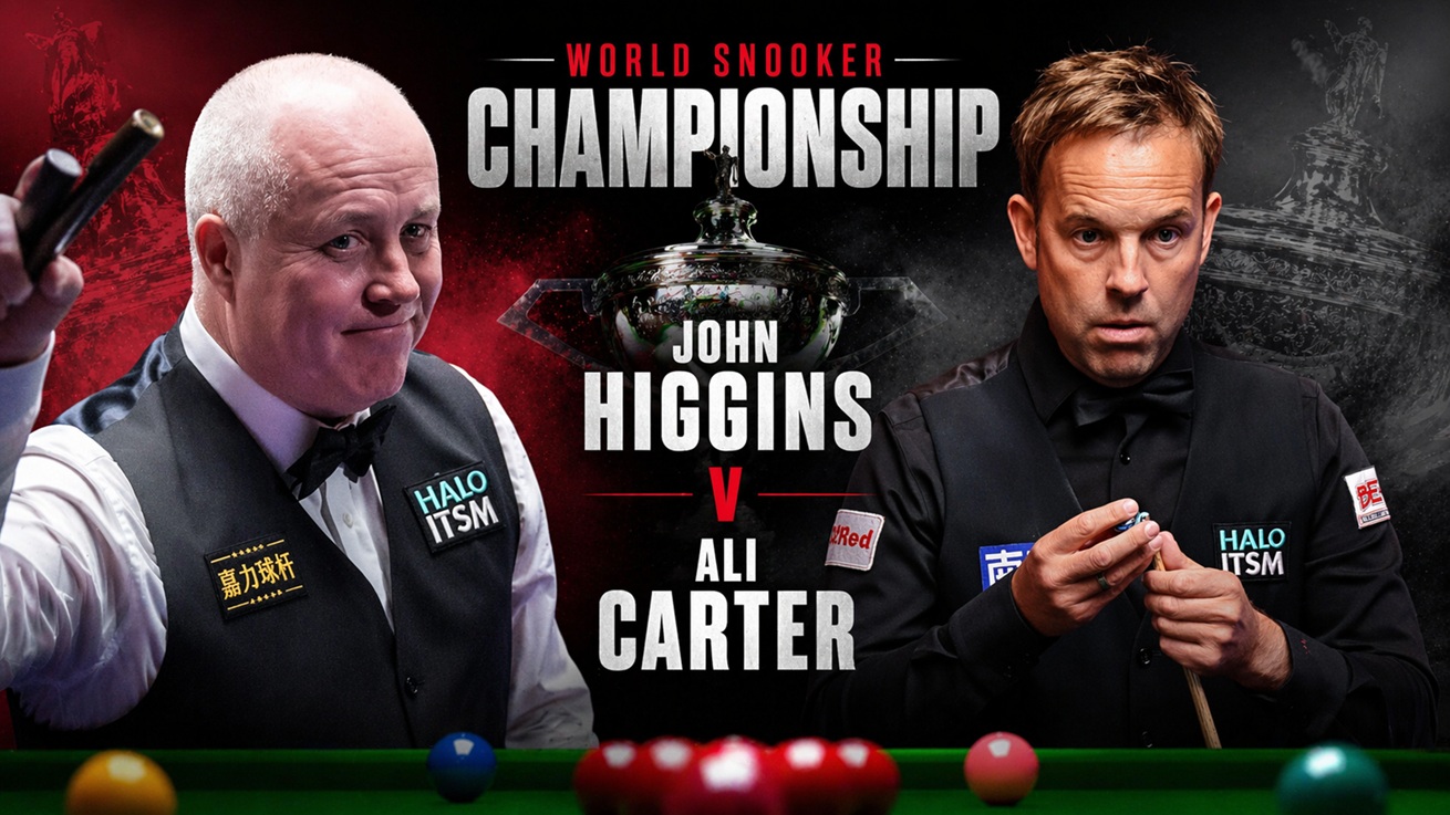 John Higgins v Ali Carter live stream | World Snooker Championship 2026 ...